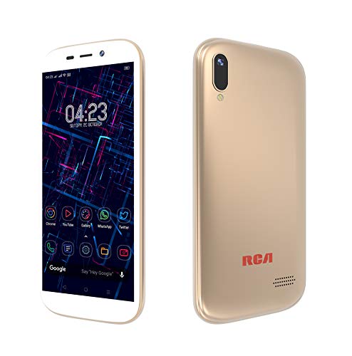 RCA G2 32GB+3GB RAM, 5.5" 18:9 Display, Android 9 Pie, Unlocked Phone (White/Gold)