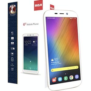 RCA G2 32GB+3GB RAM, 5.5" 18:9 Display, Android 9 Pie, Unlocked Phone (White/Gold)