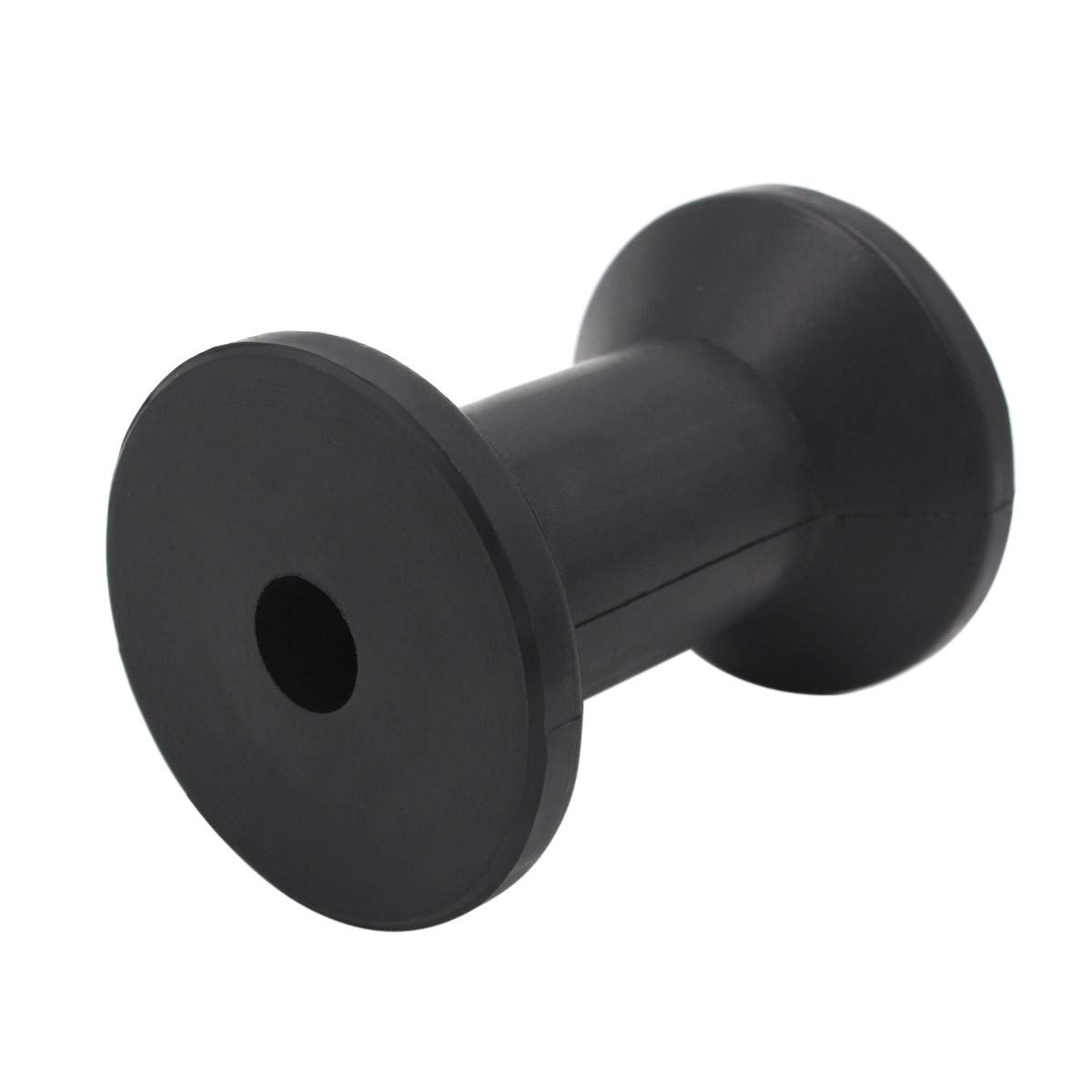 UANOFCN 4 Inch Width Boat Trailer Black Rubber Spool Roller - 5/8 Inch Hole