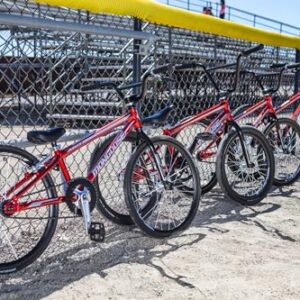 Mongoose Title Pro BMX Race Bike with 24-Inch Wheels in Red for Beginner or Returning Riders, Featuring Lightweight Tectonic T1 Aluminum Frame and Internal Cable Routing