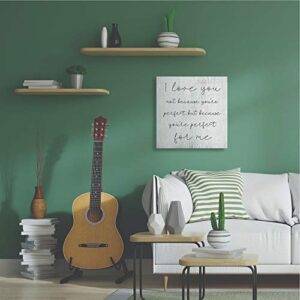 Stupell Industries Love Not Perfect Inspirational Family Word, Design by Artist Daphne Polselli Wall Art, 30x30, Canvas