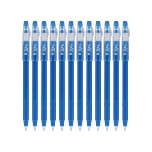 pilot, frixion colorsticks erasable gel ink pens, fine point 0.7 mm, pack of 12, blue