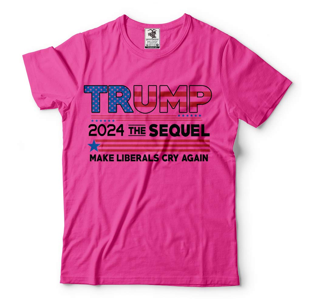 Silk Road Tees Make Liberals Cry Again Trump 2024 T-Shirt Small Green