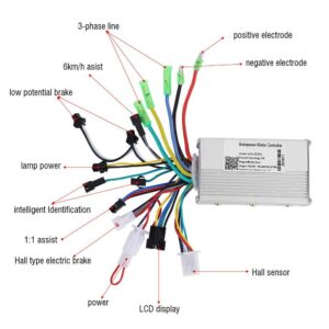 Fafeims Electric Bike Controller Box Motor Brushless Controller with LCD Display Panel for E Bike (36V)