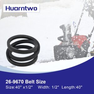 Huarntwo New Replacement 26-9670 Drive Belt for Toro snowblowers (1/2" x 40")