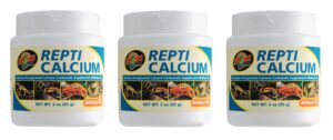 zoo med 3 pack of repti calcium without d3, 3 ounces each