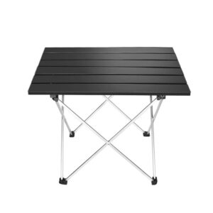 outry lightweight aluminum folding table, portable camp table, outdoor picnic camping backpacking beach patio collapsible foldable table