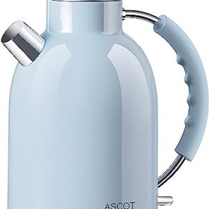 Electric Kettle, ASCOT Electric Tea Kettle, Stainless Steel Kettle Water Boiler, Fast Boiling Kettle, 1.5L, 1500W, BPA-Free, Cordless, Automatic Shutoff, Boil-Dry Protection, Blue