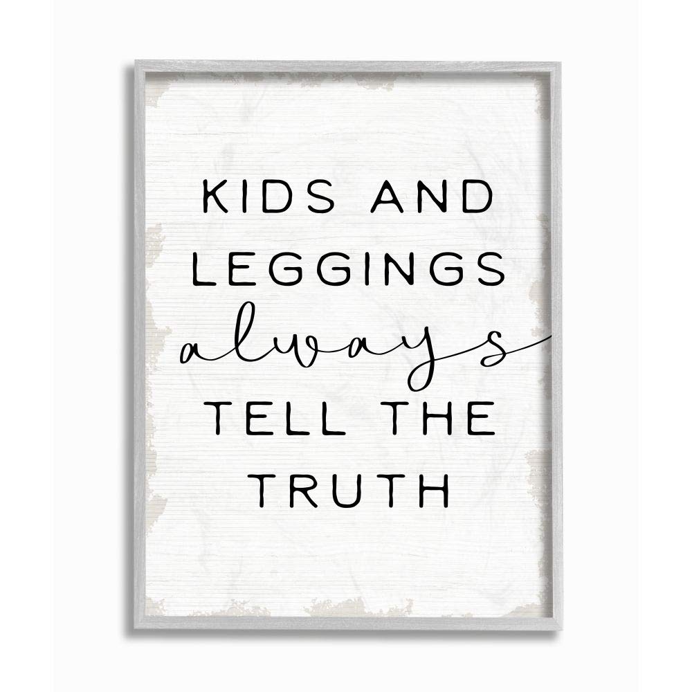 Stupell Industries Tell The Truth Funny Family Word, Design by Artist Daphne Polselli Wall Art, 11 x 1.5 x 14, Grey Framed