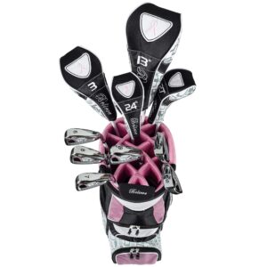 Founders Club Women's Ladies Complete Golf Set (16 Piece) Standard or Petite Length Right Handed (Rose, Petite)