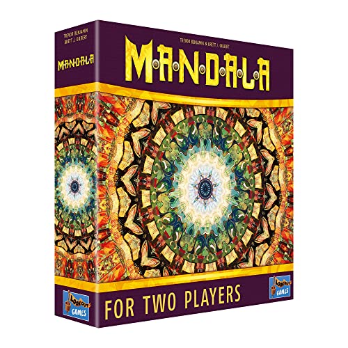 Mandala Board Game | Challenging Two-Player Game with Beautiful Abstract Art | Strategy Board Game for Adults and Kids | Ages 10+ | 2 Players | Average Playtime 30 Minutes | Made by Lookout Games