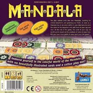 Mandala Board Game | Challenging Two-Player Game with Beautiful Abstract Art | Strategy Board Game for Adults and Kids | Ages 10+ | 2 Players | Average Playtime 30 Minutes | Made by Lookout Games