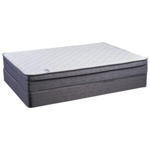 Nutan 11-Inch Medium plush Foam Encased Hybrid Eurotop Pillowtop Innerspring Fully Assembled Mattress And 4-Inch Wood Box Spring/Foundation Set, Good For The Back, Full XL