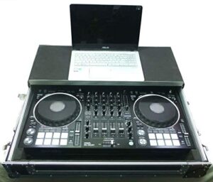 lase ata style flight case for pioneer ddj1000 & ddj1000srt with glide & wheels