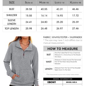 BTFBM Women Fashion Quilted Pattern Lightweight Zipper Long Sleeve Plain Casual Ladies Sweatshirts Pullovers Shirts Tops (Light Grey, X-Large)