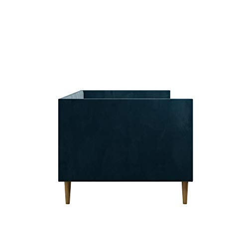 DHP Franklin Mid Century Upholstered, Twin Size, Blue Velvet Daybed