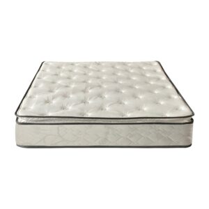 NUTAN 10-Inch Medium Plush Pillowtop Innerspring Mattress, Full XL,Beige