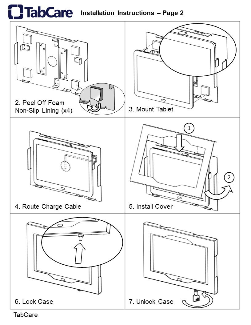 TABcare Locking Anti-Theft Metal Case for Samsung Galaxy TAB A 10.1 2019 Tablet for Kiosk, POS, Store, Show Display, Time Clock (TAB A 10.1 2019 SM-T510, Black)