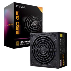 evga supernova 850 ga, 80 plus gold 850w, fully modular, eco mode with dbb fan, 10 year warranty, compact 150mm size, power supply 220-ga-0850-x1