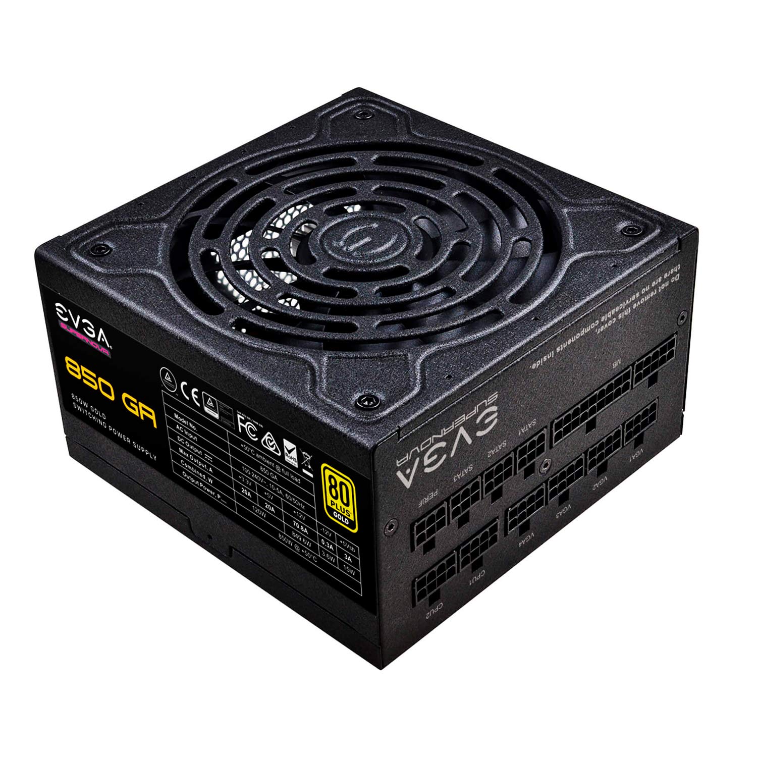 EVGA SuperNOVA 850 Ga, 80 Plus Gold 850W, Fully Modular, ECO Mode with Dbb Fan, 10 Year Warranty, Compact 150mm Size, Power Supply 220-GA-0850-X1