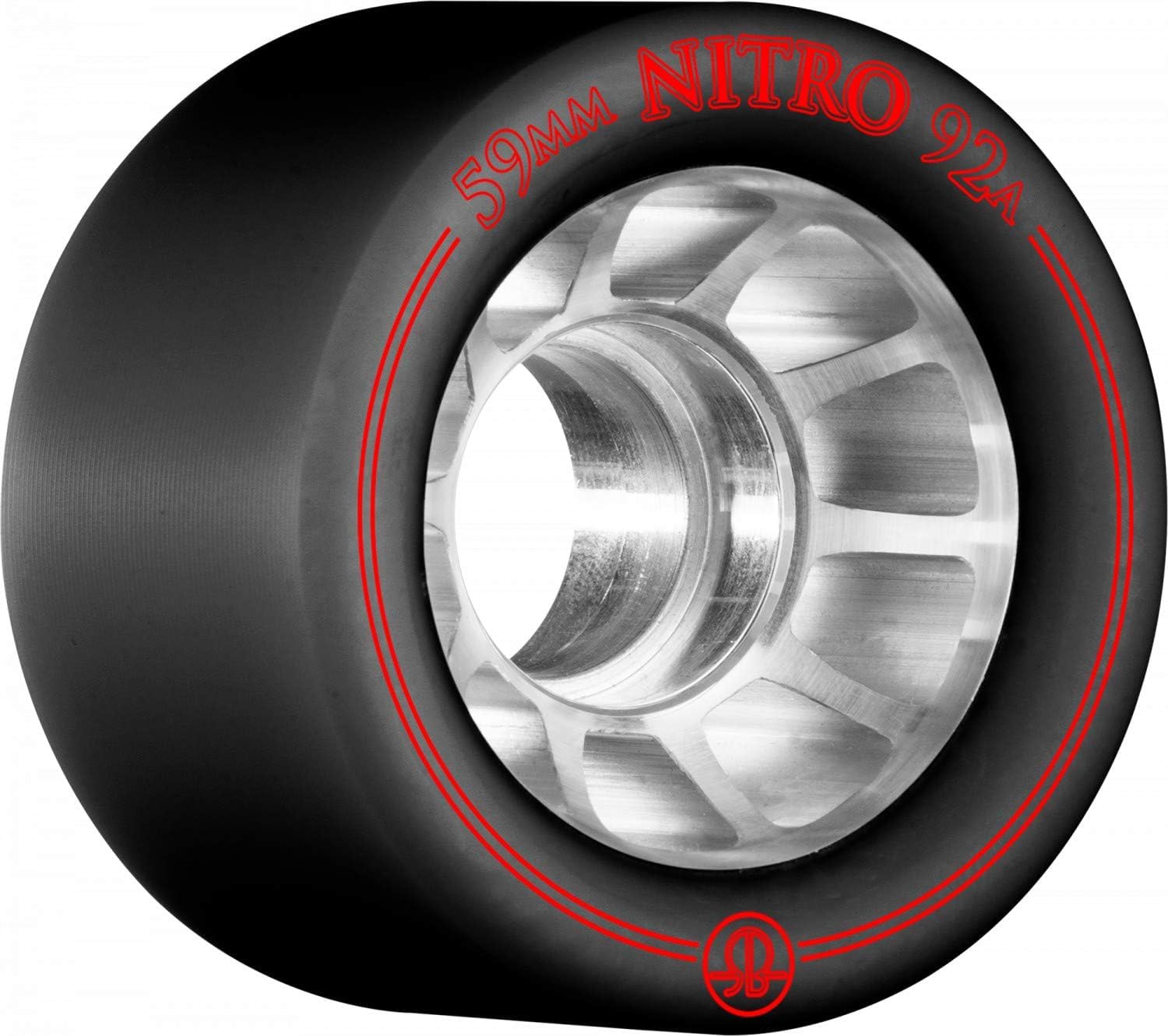 RollerBones Nitro 101A Skate Wheels - Black - 59mm