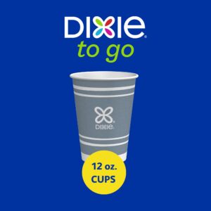 Dixie To Go Medium Paper Coffee Cups With Lids, 12 Oz, 132 Count, Disposable Cups For On-The-Go Hot Beverages