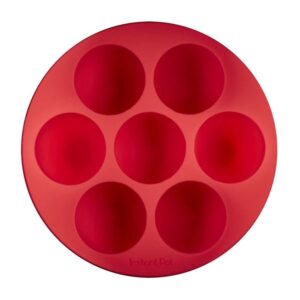 instant pot - 5252242 instant pot official silicone egg bites pan with lid, compatible with 6-quart and 8-quart cookers, red