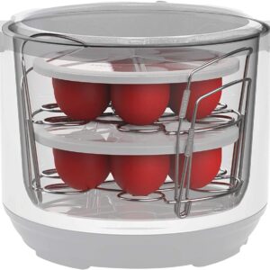 Instant Pot - 5252242 Instant Pot Official Silicone Egg Bites Pan with Lid, Compatible with 6-quart and 8-quart cookers, Red