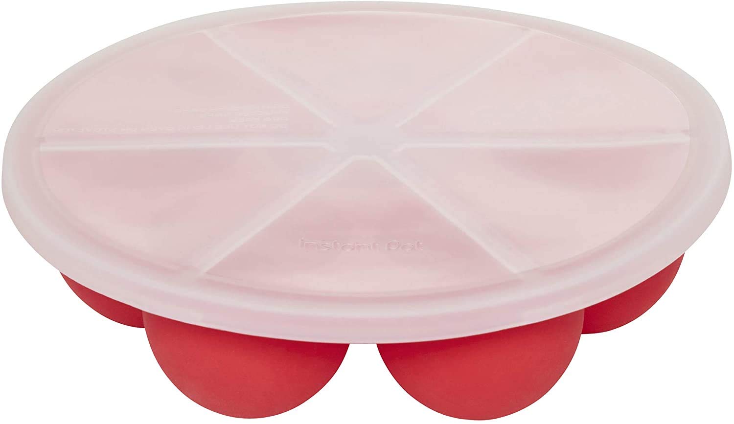 Instant Pot - 5252242 Instant Pot Official Silicone Egg Bites Pan with Lid, Compatible with 6-quart and 8-quart cookers, Red