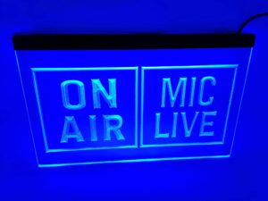 jxledsign powerful media studio on air mic life display bar pub led light sign