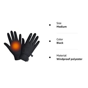 EastKing Winter Gloves for Women Men, Touch Screen Heated Gloves Water Resistant Waterproof Cold Weather Gloves for Cycling Walking Riding Running Driving Golfing for Men and Women (Black-M)