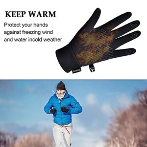 EastKing Winter Gloves for Women Men, Touch Screen Heated Gloves Water Resistant Waterproof Cold Weather Gloves for Cycling Walking Riding Running Driving Golfing for Men and Women (Black-M)