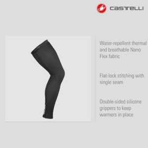 Castelli Nano Flex 3G Legwarmer for Men & Women | Road and Gravel Biking I Cycling - Black - Large