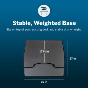 Vari - VariDesk Essential 30 - Two-Tier Standing Desk Converter for Home Office - Adjustable Sit Stand Desk with 11 Height Settings - Standing Desk Riser for Monitor & Accessories - 30" Wide, Black