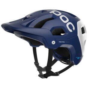 poc tectal race spin helmet lead blue/hydrogen white matte, xl/xxl