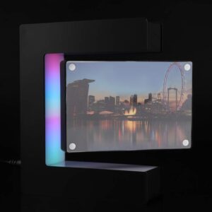 Sanpyl Magnetic Levitation Photo Frame, LED Magnetic Levitation Picture Frame Home Office Wedding Decoration Office Desk Display Stand Birthday Gift