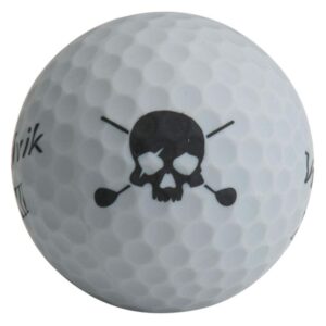 Volvik Vivid Golf Ball: Skull Edition 3.0 Black/Grey