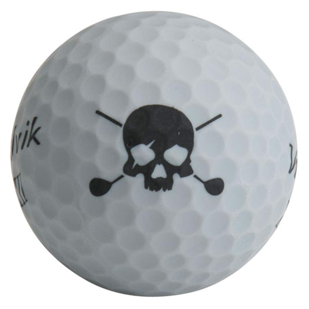 Volvik Vivid Golf Ball: Skull Edition 3.0 Black/Grey