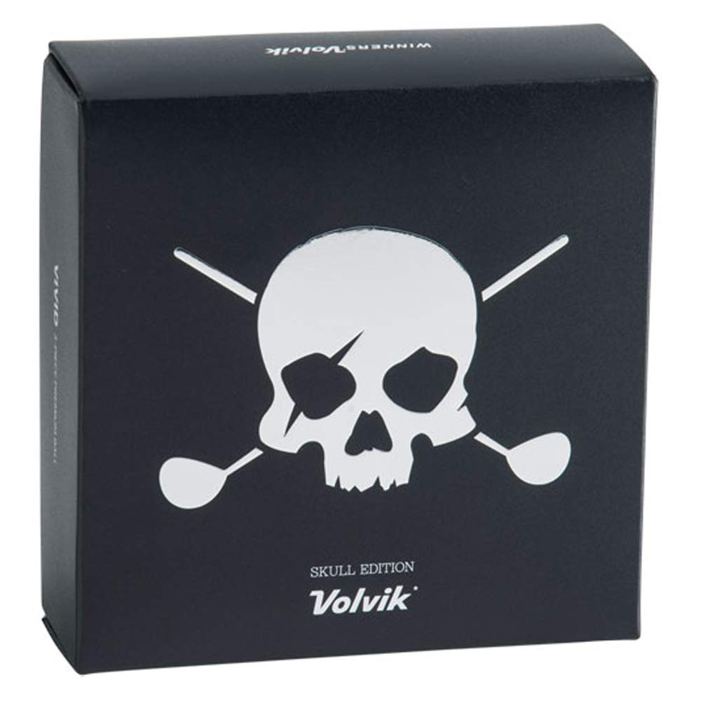 Volvik Vivid Golf Ball: Skull Edition 3.0 Black/Grey