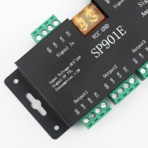 RGBZONE SP901E LED Pixel Strip Amplifier Signal Data SPI Repeater Controller for WS2801 WS2811 WS2812B WS2813 WS2815 SK6812 SK9822 Addressable LED Strip and Dream Color Programmable LED Matrix Panel