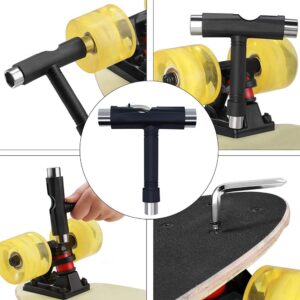 BESIY All-in-one Multi-Functional Portable Skate Tool Set of 2, T-Tool&Y-Tool for Skateboard Longboard Mini Skateboard Cruiser Scooter