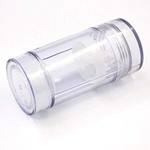 Clear Empty Plastic Round Deodorant Containers,Round Shape Bottom Filling Stick Deodorant Container Twist Up Stick Tube (C)