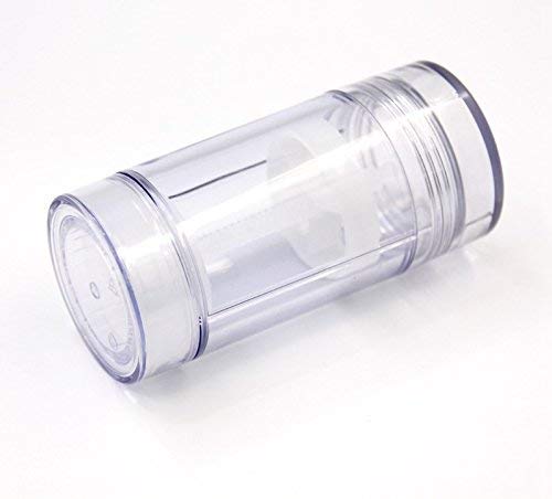 Clear Empty Plastic Round Deodorant Containers,Round Shape Bottom Filling Stick Deodorant Container Twist Up Stick Tube (C)