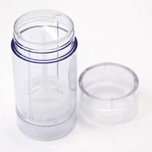 Clear Empty Plastic Round Deodorant Containers,Round Shape Bottom Filling Stick Deodorant Container Twist Up Stick Tube (C)