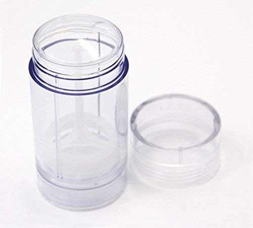 Clear Empty Plastic Round Deodorant Containers,Round Shape Bottom Filling Stick Deodorant Container Twist Up Stick Tube (C)