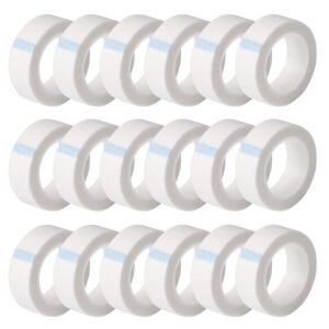 upins 24 rolls white eyelash tape, adhesive fabric lash tapes for eyelash extension supply