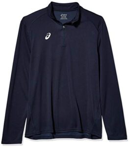 asics circuit 2 long sleeve top, team navy, large