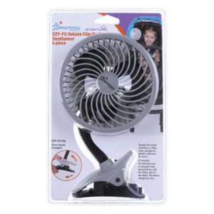 Dreambaby Caged Deluxe EZY-Fit Clip On Fan (Black)