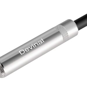 Devinal XLR Male to 1/4" Female calbe, 3 Pin Male to 6.35mm Socket Audio Cord, XLR Plug to TS/TRS Quarter inch Adapter Connector Converter Metal Construction 1 feet (30 cm)