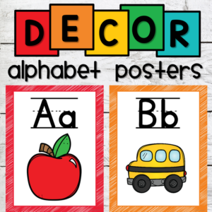 alphabet posters rainbow themed